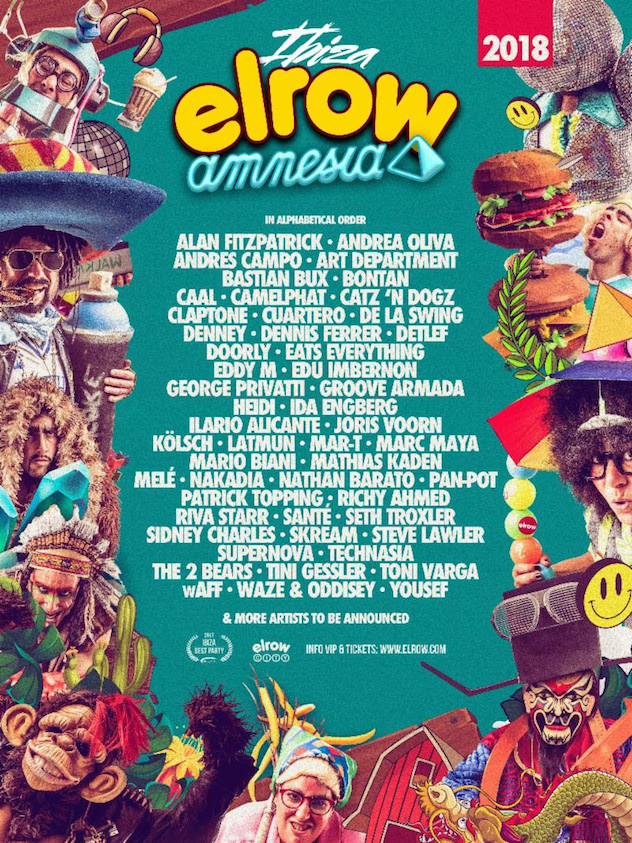 Heidi, Seth Troxler, Skream announced for Elrow Ibiza's 2018 season ...