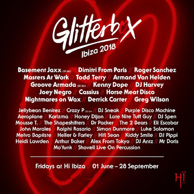 Glitterbox brings DJ Harvey, Masters At Work to Hï Ibiza in 2018 · News RA