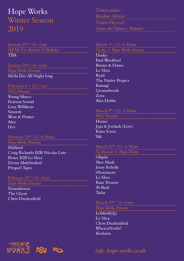 Hope Works reveals Hunee, Midland for first parties of 2019 · News RA