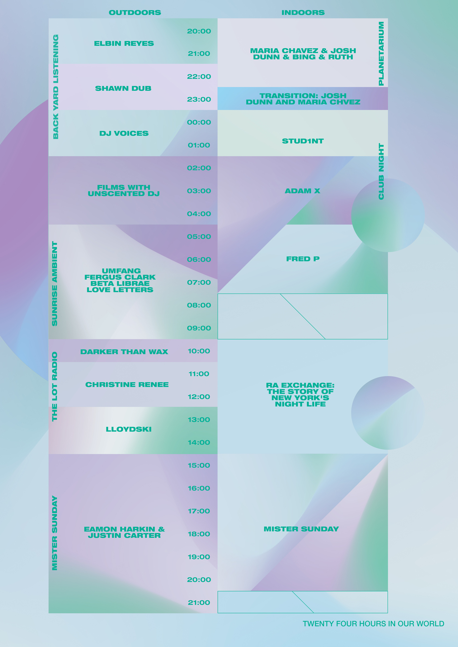 Check out the timetable for RA 24/7 New York · News RA