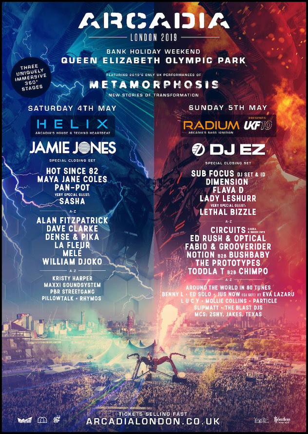 Arcadia confirms full lineup for 2019 London festival · News RA