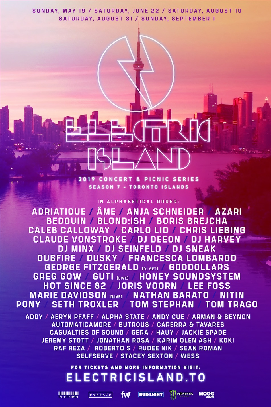 Toronto's Electric Island announces 2019 season lineups · News RA