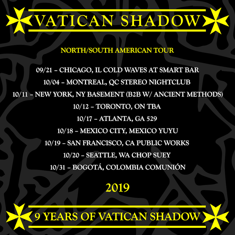 Vatican Shadow celebrates nine years with nine-date Americas tour · News RA