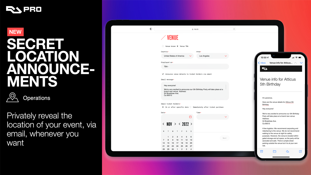 RA Pro launches Secret Location Announcements, a tool to help you run ...