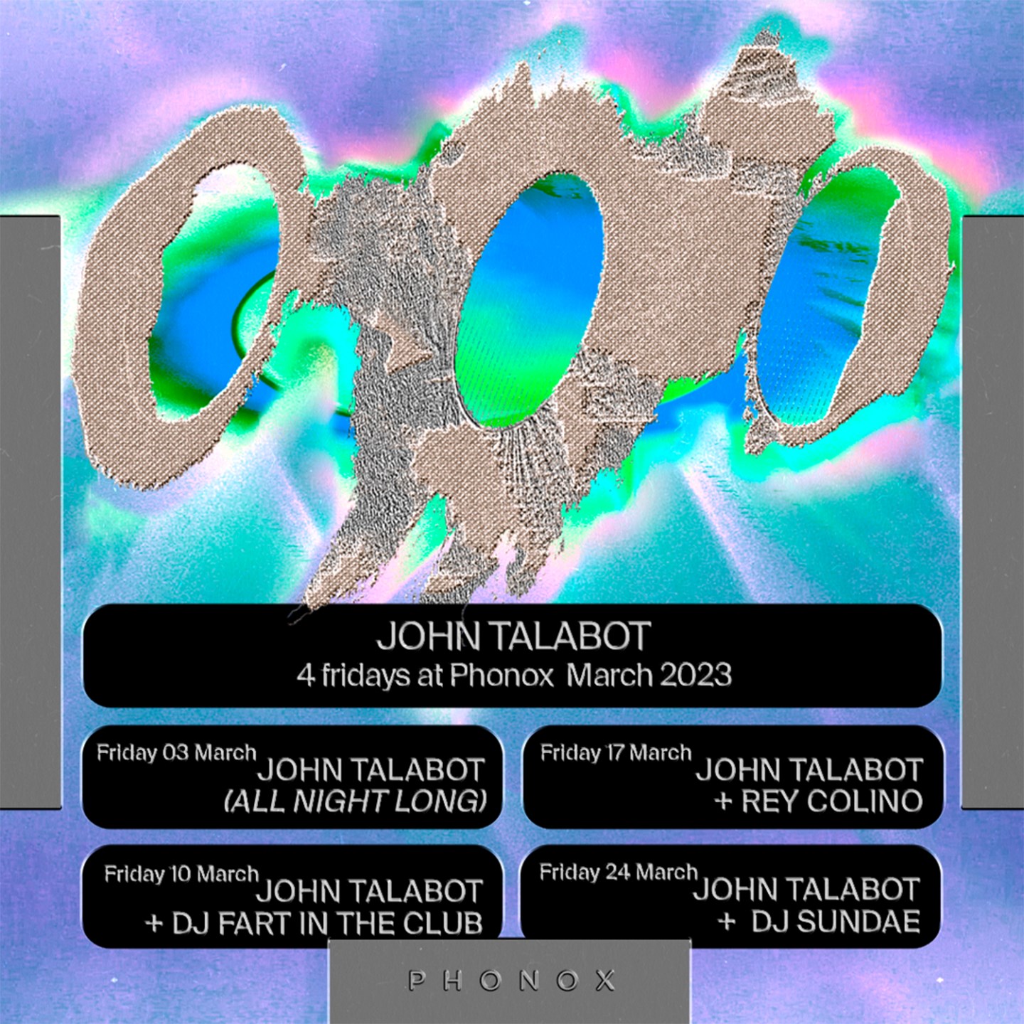 John Talabot: 4 Fridays at Phonox · Upcoming Events, Tickets & News